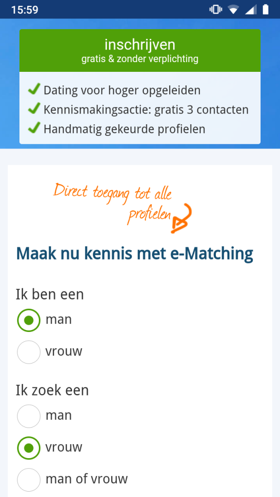e-Matching app review, hoe werkt e-Matching? | Dating App Kiezen